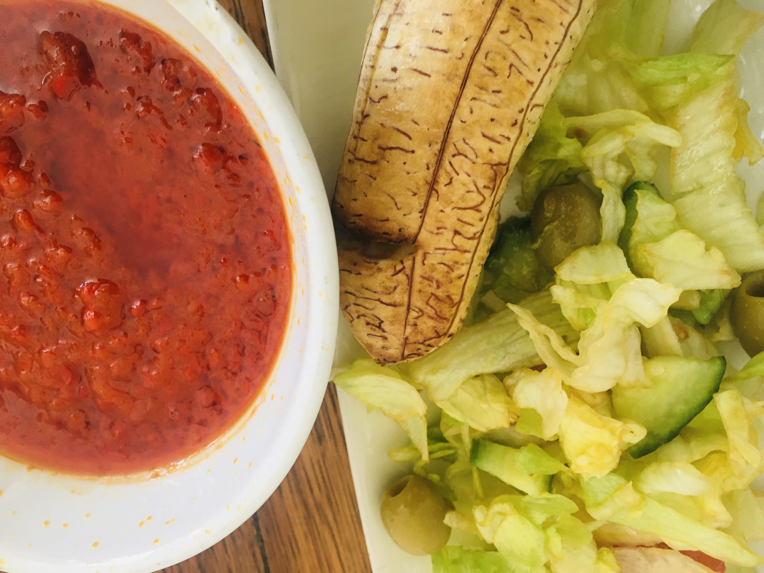 Grilled Croacker fish with plantain, peppered sauce and salad – Dr Sango